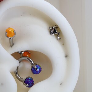 Titanium ASTM F136 (in233) Frog, Toad, Tree Frog Internally Threaded ...