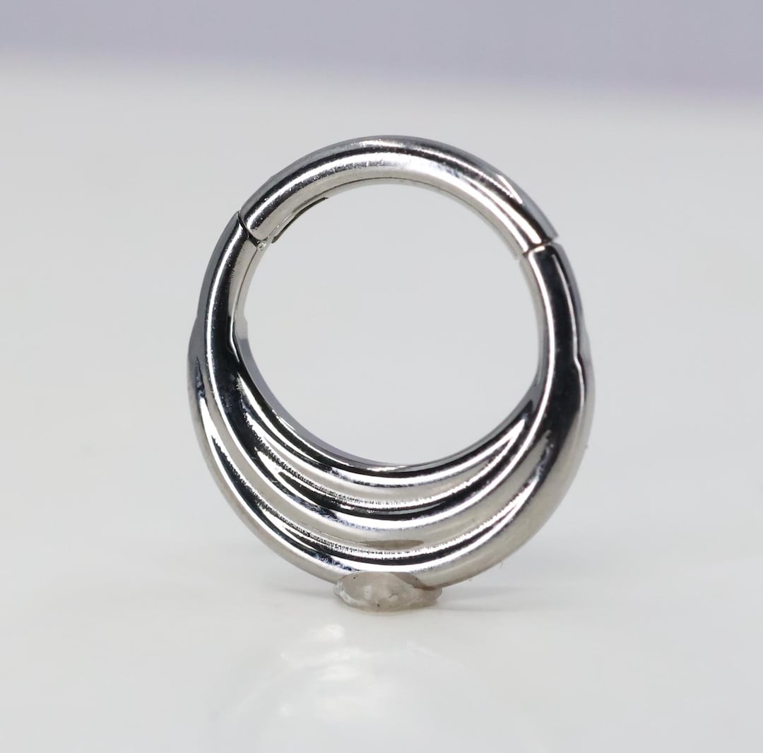 Titanium ASTM F136 (cl108) Rings, Loops, Ribbons Clicker, Hinged Hoop 1 ...