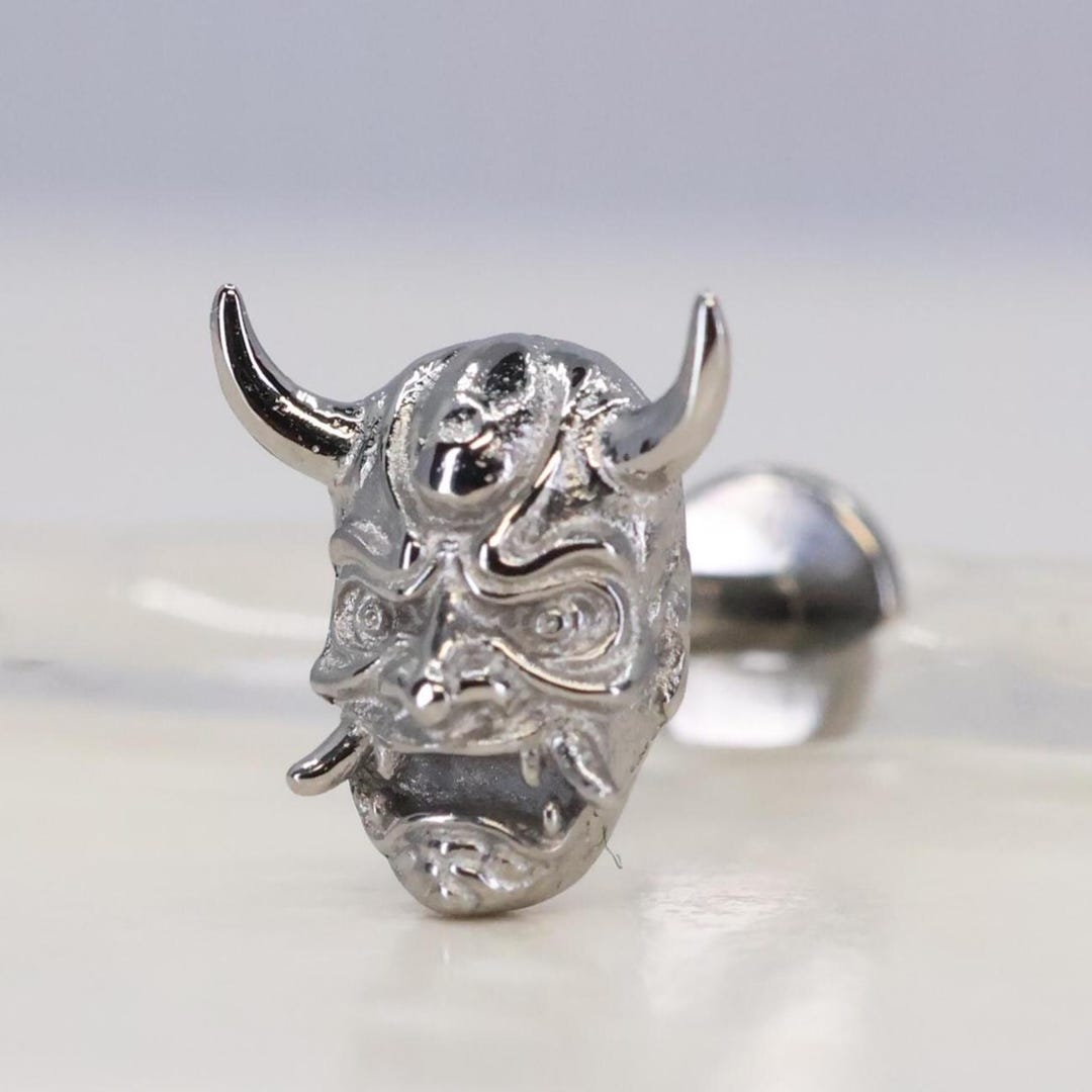 Titanium ASTM F136 (in347) Demon, Oni Mask Internally Threaded ...