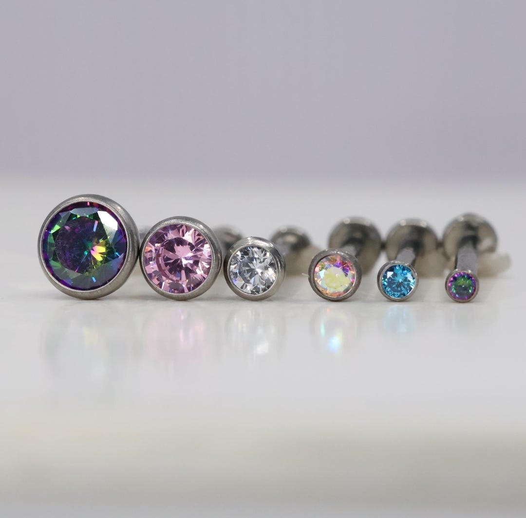 Titanium ASTM F136 (tl01) Zirconia Bezel Threadless- Push Pin Suitable ...