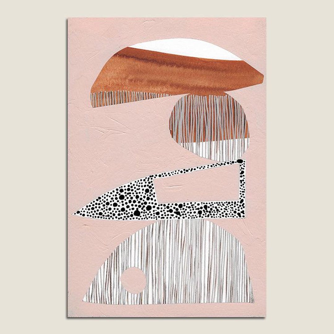 Lean on Me Art Print, Wall Art, Wall Decor, Abstract Art A Reproduction ...