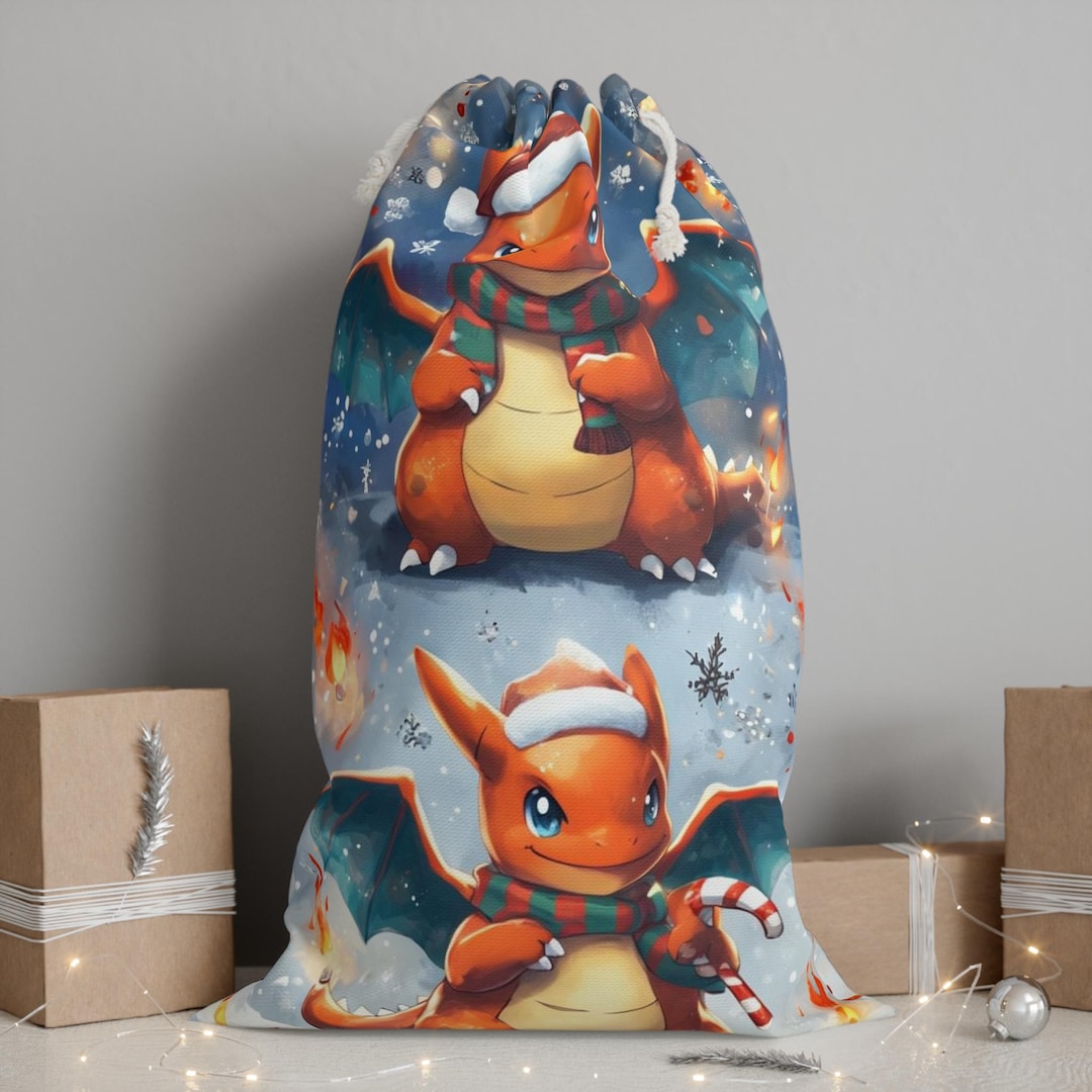 Pokémon Inspired Charizard Christmas Sack - Etsy