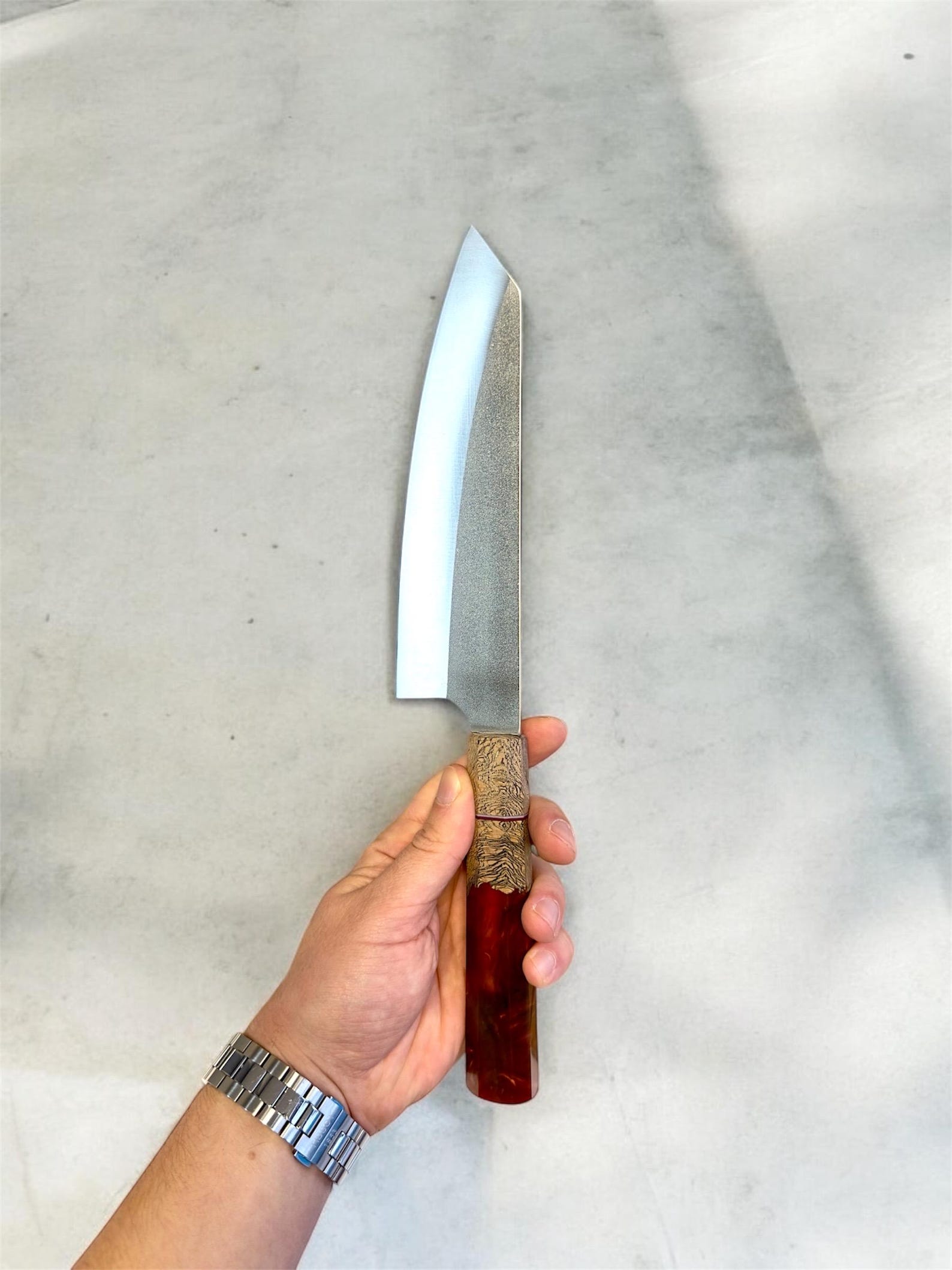 Custom Handcrafted Bunka Chef Knife: N690 Stainless Steel Kitchen Blade ...