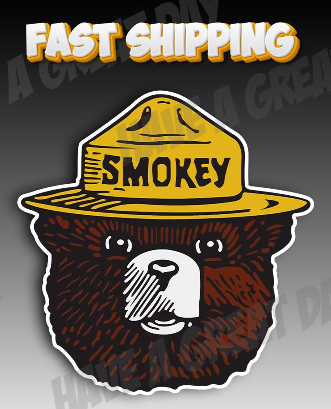 Smokey the Bear Logo Vinyl Decal / Sticker 10 Sizes!! Free Shipping! - Etsy