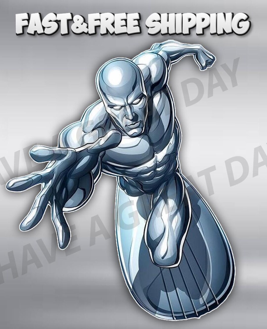 Silver Surfer Character Logo Vinyl Decal / Sticker 10 Sizes!! Free ...