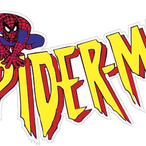 Spiderman 90's Cartoon Logo Vinyl Decal / Sticker 10 Sizes!! Free ...