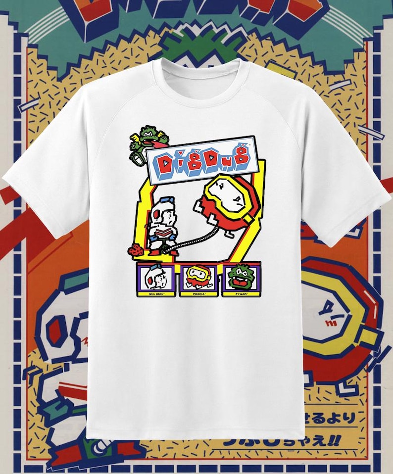 Dig Dug Arcade Game Retro Video Game T Shirt Youth M - Adult 6XL Fast ...
