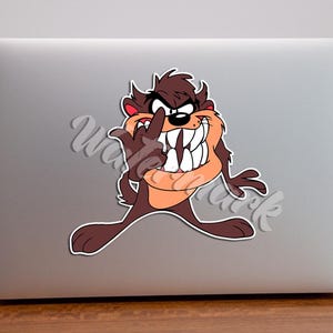 Taz Cartoon Middle Finger Tasmanian Devil Vinyl Decal / Sticker 10 ...