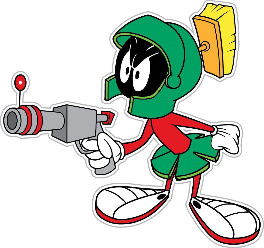 Marvin the Martian Gun Logo Vinyl Decal / Sticker 10 Sizes!! Free ...