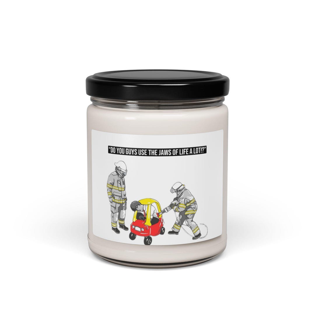 Firefighter Funny Candle, Firefighter Gifts, 9oz Soy Candle, First ...