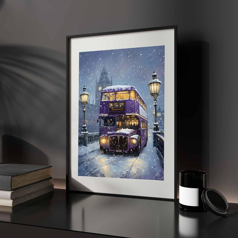 H. Potter Wizarding Magic Bus, London Bridge Holiday Print Wall Art ...