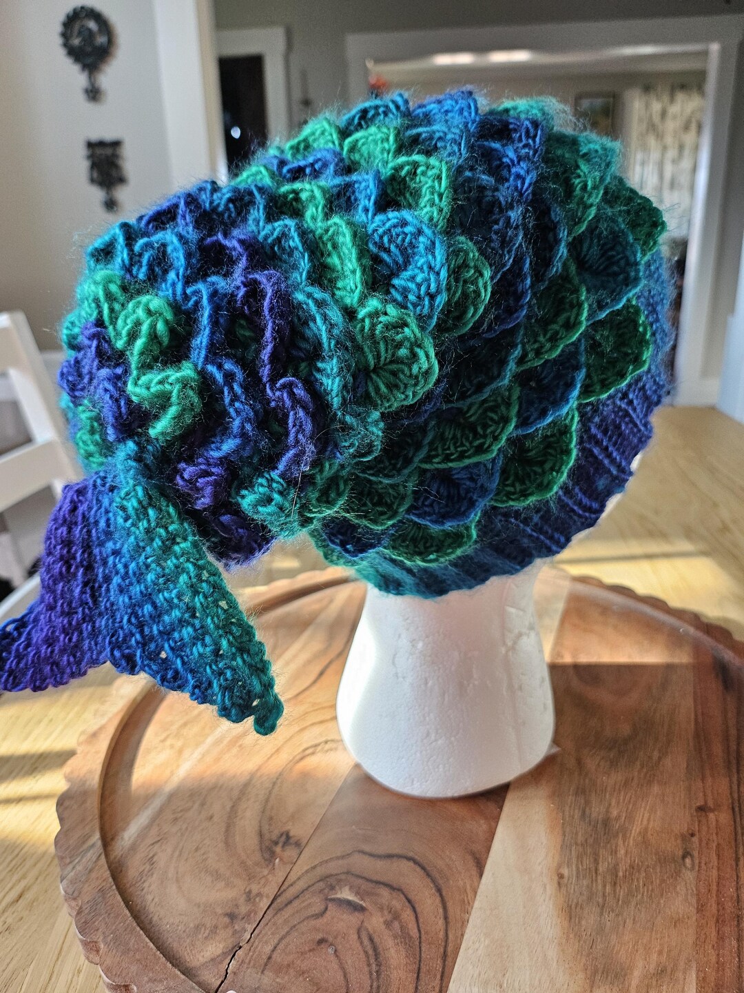 Crochet Fish Scale Mermaid Tail Hat - Etsy