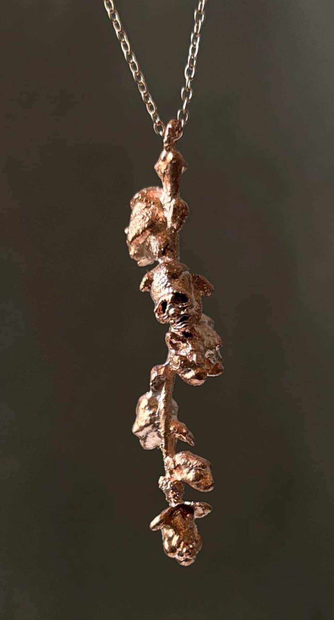 Electroplated Copper Snapdragon Pod Necklace: Handmade From Nature ...