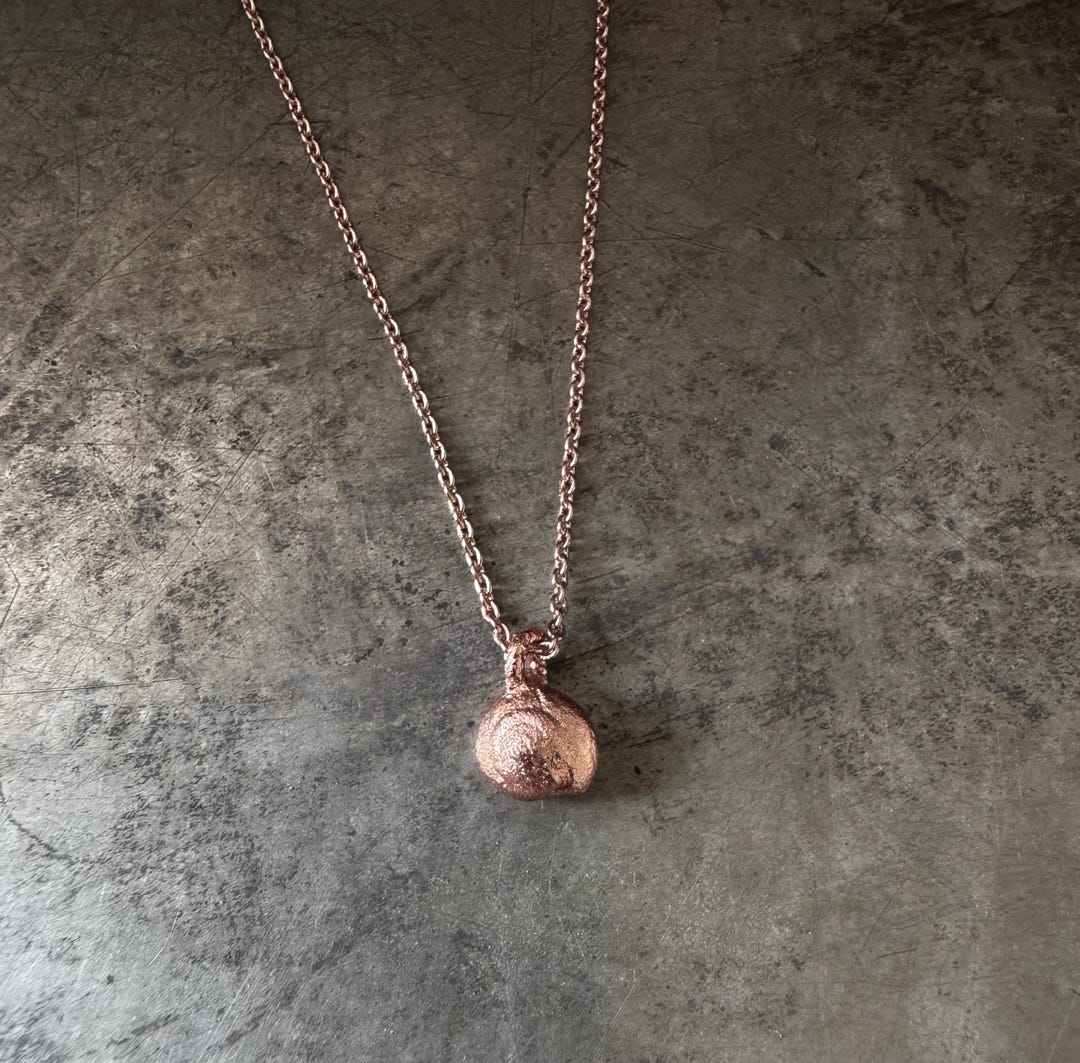 Tiny Snail Shell Necklace: Copper Electroplated Natural Pendant - Etsy