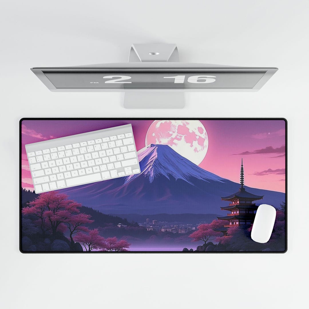 Mt Fuji Desk Mat, Japanese Office Accessory, Japan Desk Pad Mousepad ...