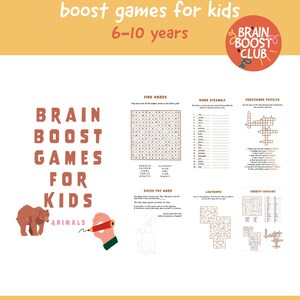 5 THEME BUNDLE | Printable Word Brain Boost Games for Kids | Literacy ...