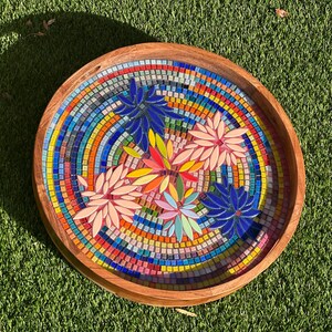 Rainbow Mosaic Serving Tray - Etsy