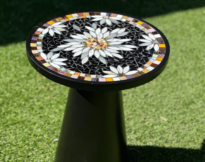 Floral Radiance Mosaic Accent Table - Etsy