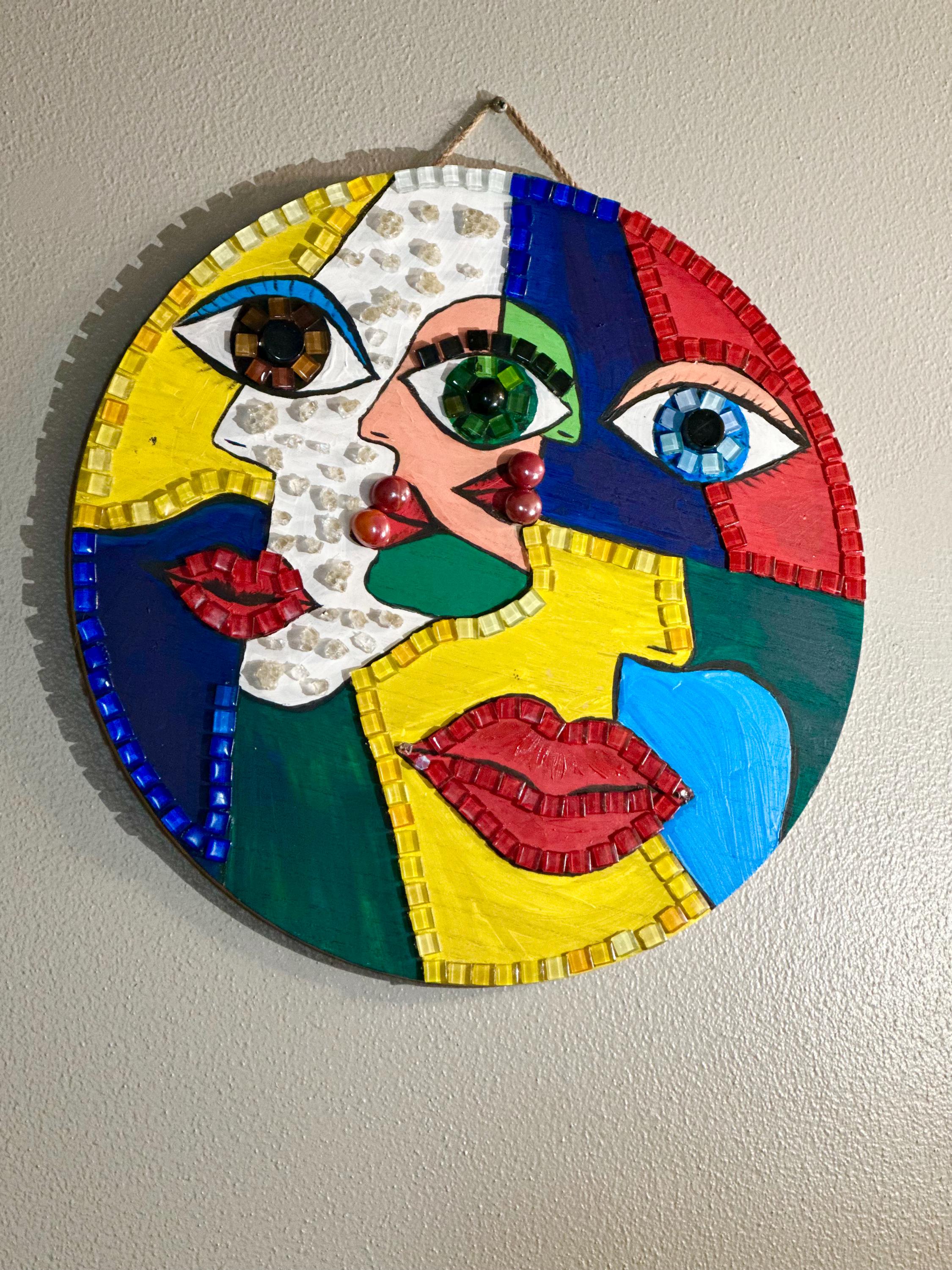 Abstract Mosaic Faces Wall Art - Etsy