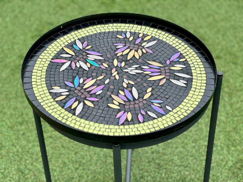 Iridescent Bloom Mosaic Table - Etsy