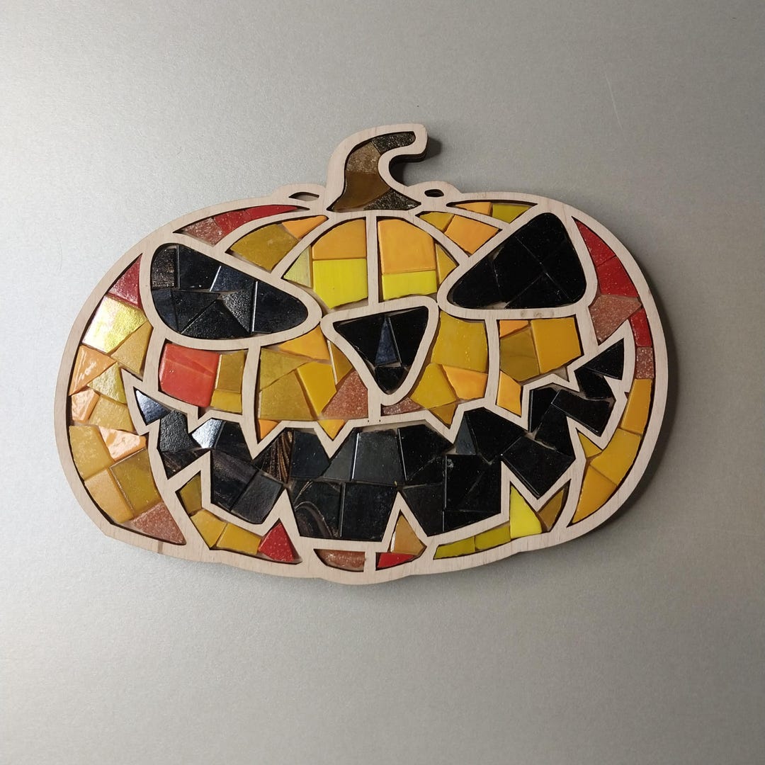 Halloween Pumpkin Mosaic Kit - Etsy