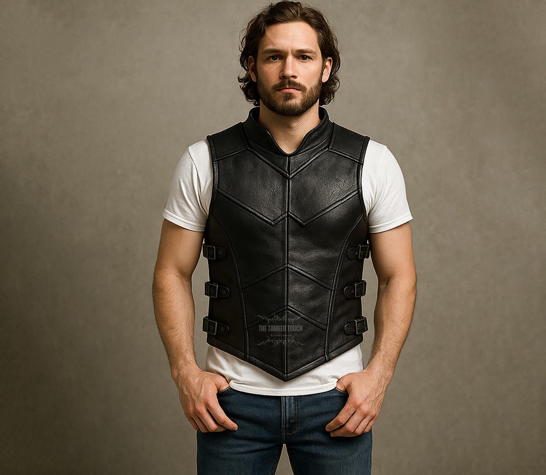 Custom Black Leather Medieval Vest: Renaissance Costume Jerkin - Etsy