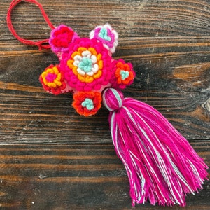 Handmade Extra Large Star Tassel Keychain - Artisanal Star Keychain ...