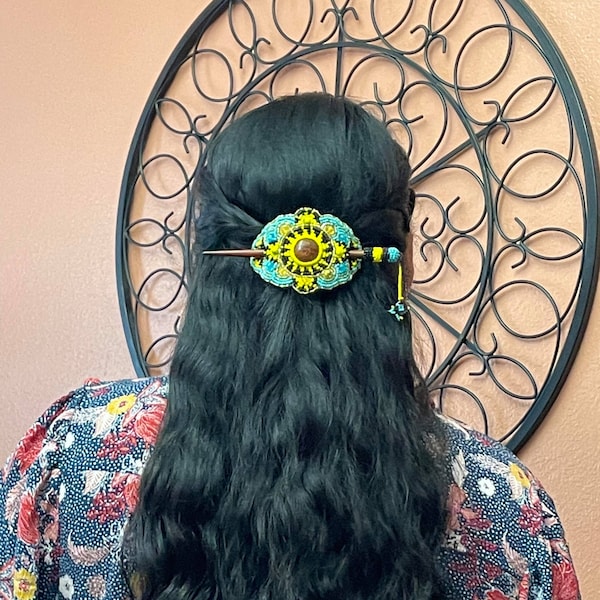 Beaded Hair Barrette - Etsy
