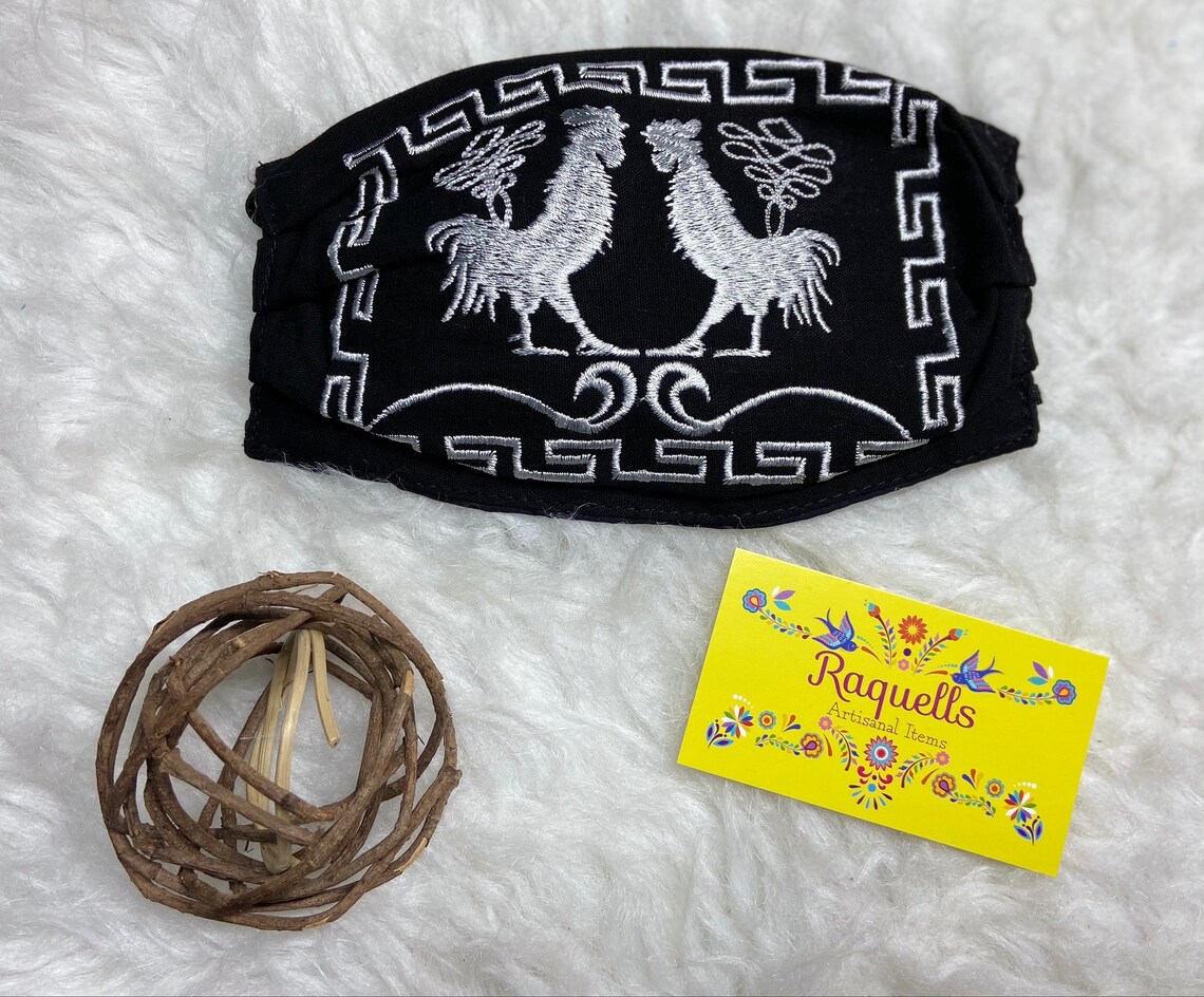 Embroidered Charro Face Mask: Handmade Mexican Style - Etsy