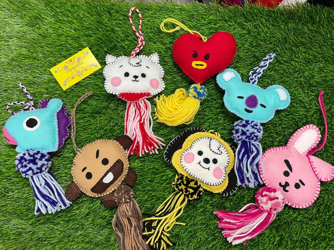 Handmade BTS Felt Characters - BT21 Handmade Charms - Ornament Charms ...