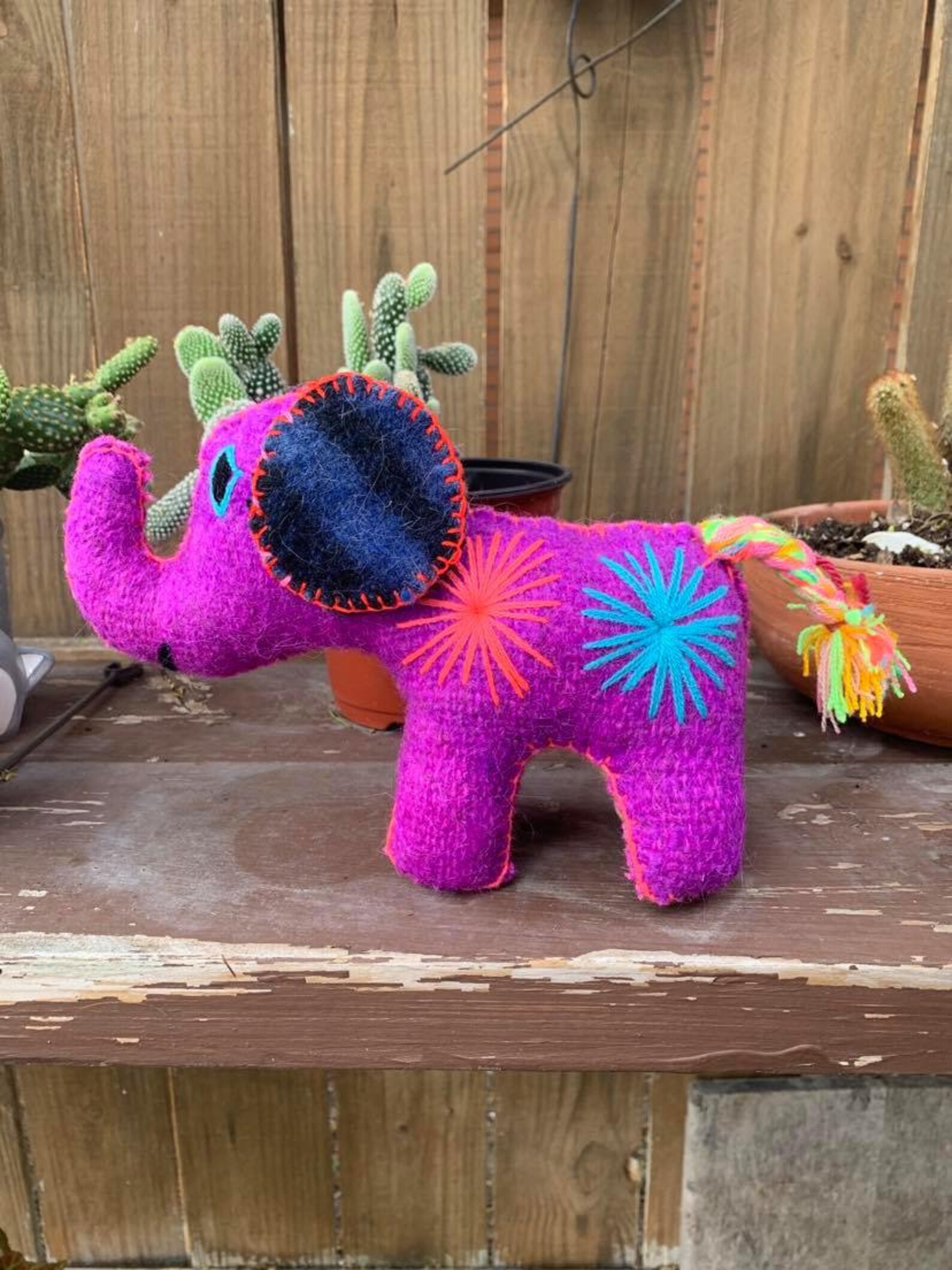 Hand Embroidered Artisanal Stuffed Animals Handmade Stuffed | Etsy