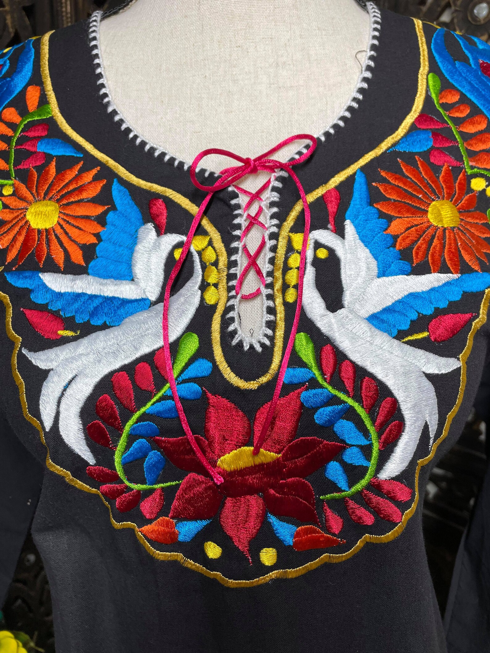 Gorgeous Hand Embroidered Dress Mexican Embroidered Dress - Etsy