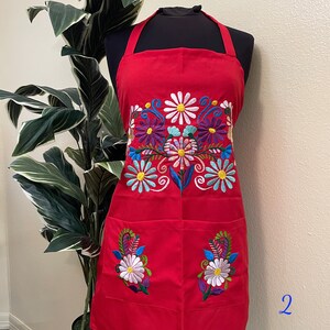 RED Special & Beautiful Embroidered Edition Aprons - Artisan Made ...