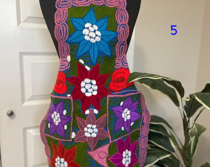 Beautiful Chiapas Embroidered Aprons - Artisanal Aprons - Etsy