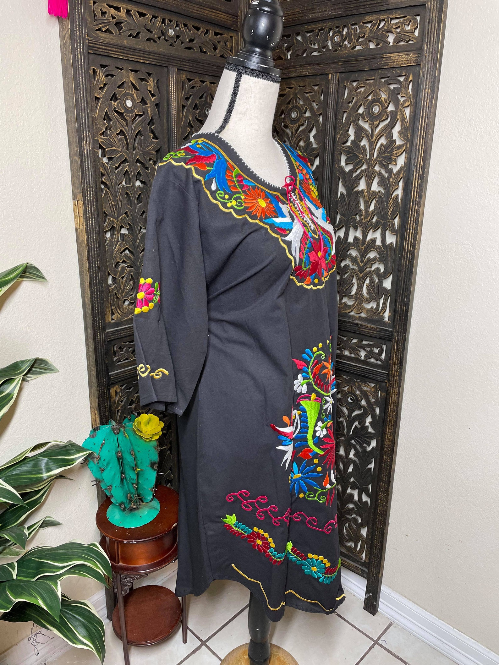 Gorgeous Hand Embroidered Dress Mexican Embroidered Dress - Etsy