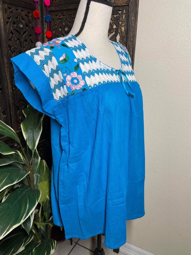 Precious Embroidered Blouse Made in Puebla Mexico Medium - Etsy