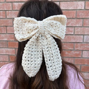 Crochet Hair Bow- Hair Bow, Coquette Bow, Coquette Aesthetic, Handmade ...