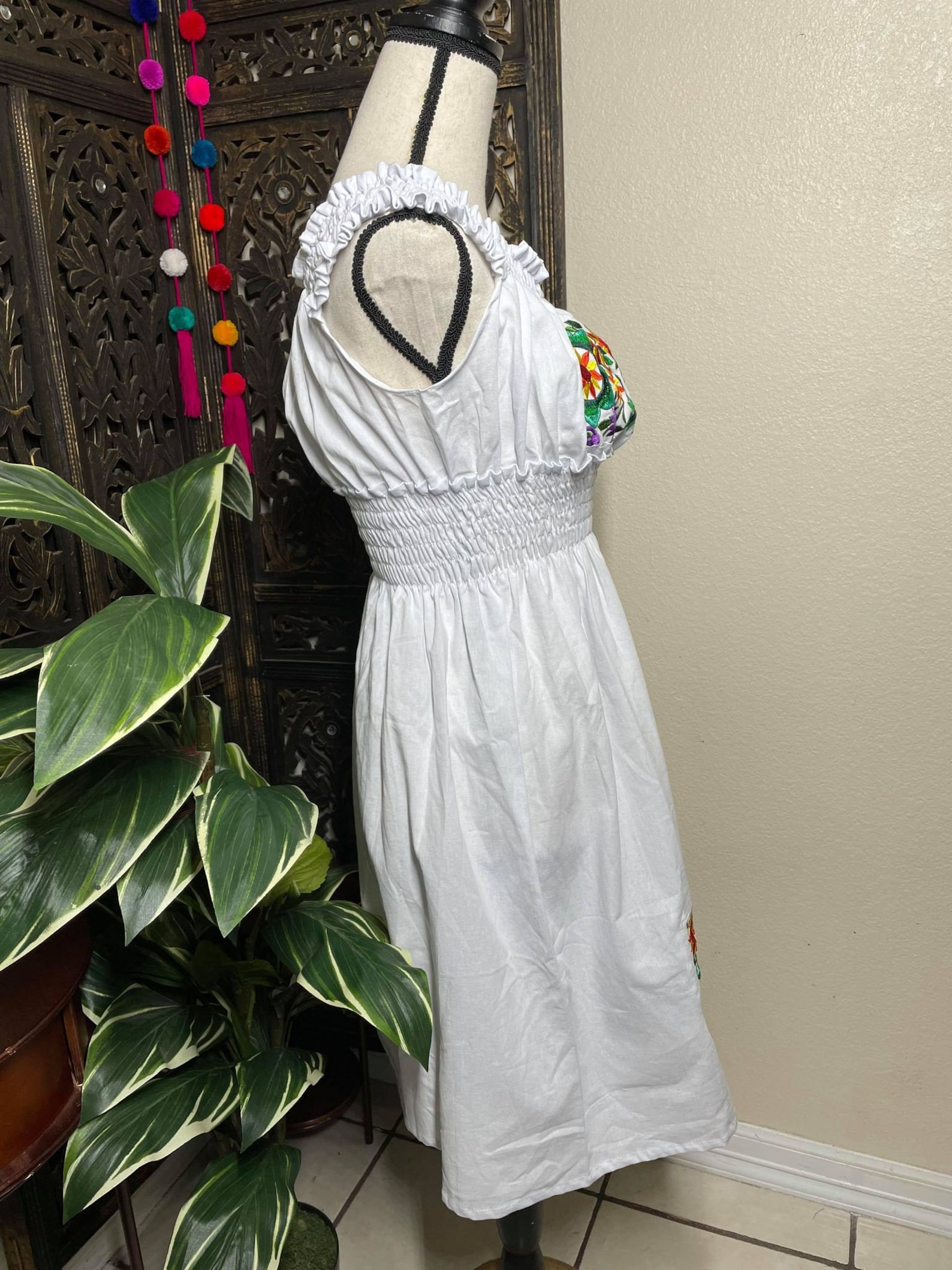 Beautiful Embroidered Sun Dress Artisanal Embroidered Summer - Etsy