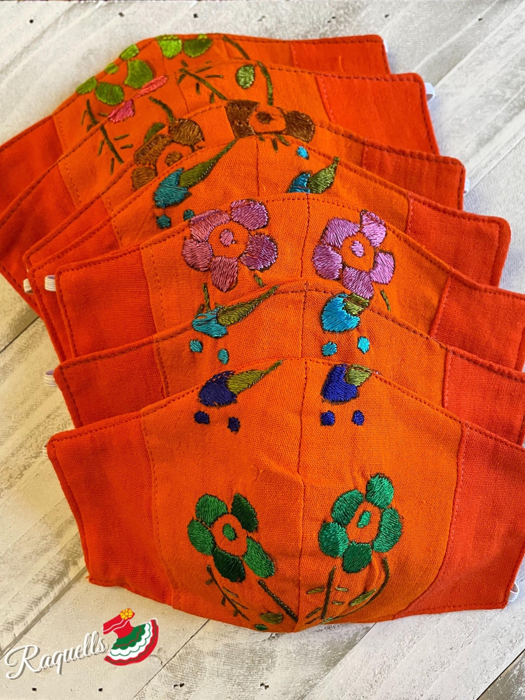 Mexican Simple Embroidered Face Mask - Handmade Artisanal Face Masks - Etsy