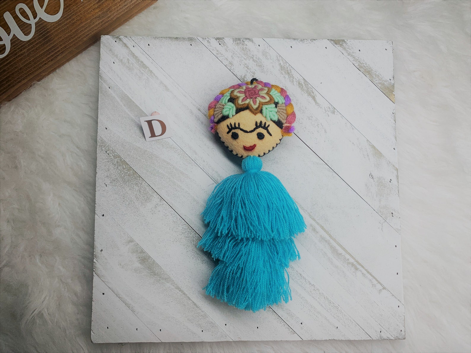 Artisanal Frida Tassel Charm - Handmade Tassel Charm - Car Decor - Etsy