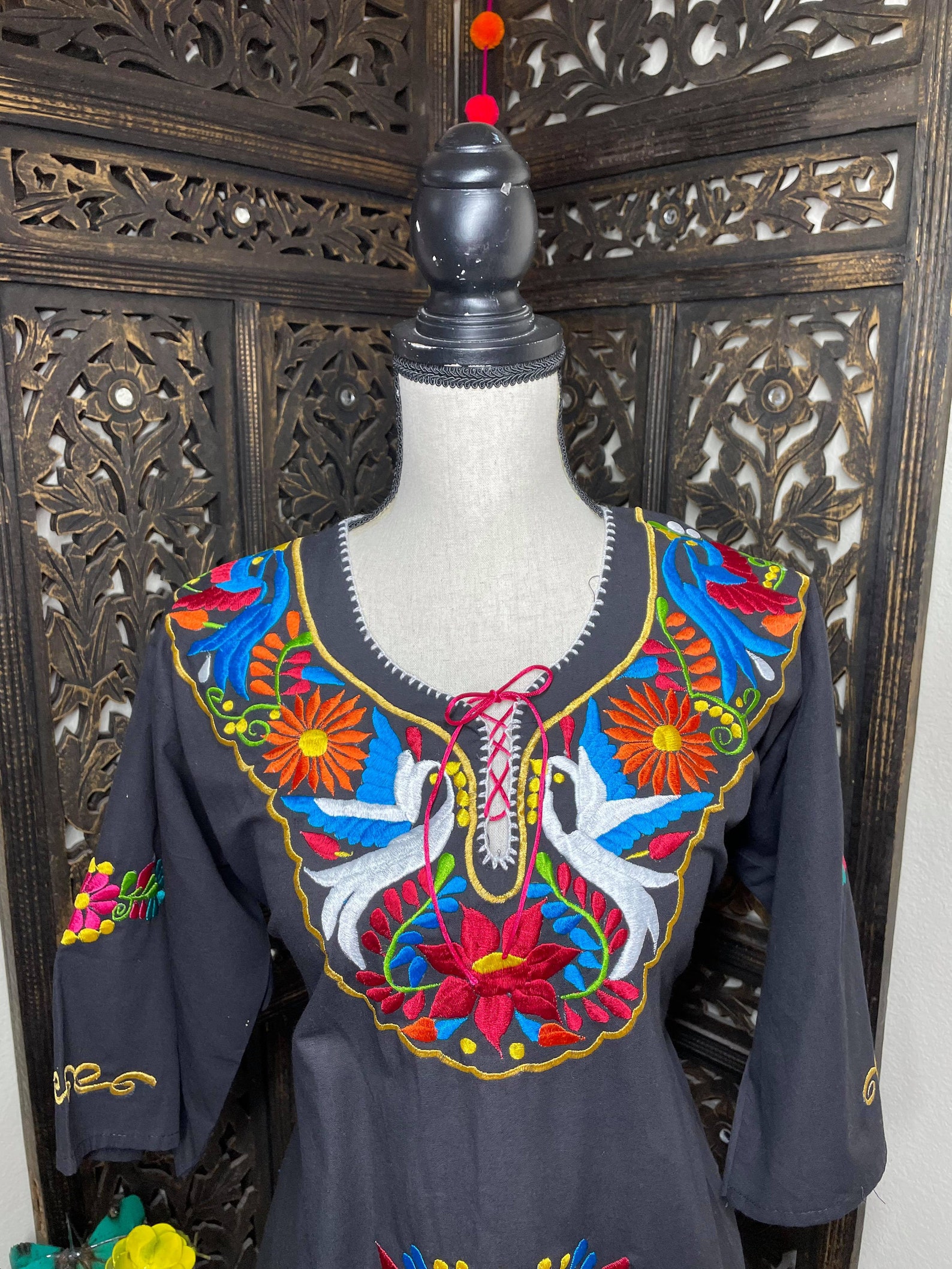 Gorgeous Hand Embroidered Dress Mexican Embroidered Dress - Etsy