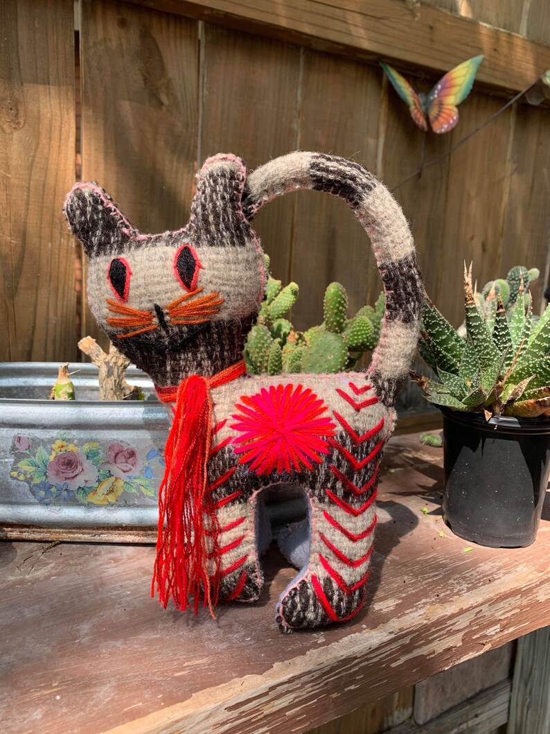 Hand Embroidered Artisanal Stuffed Animals Handmade Stuffed - Etsy