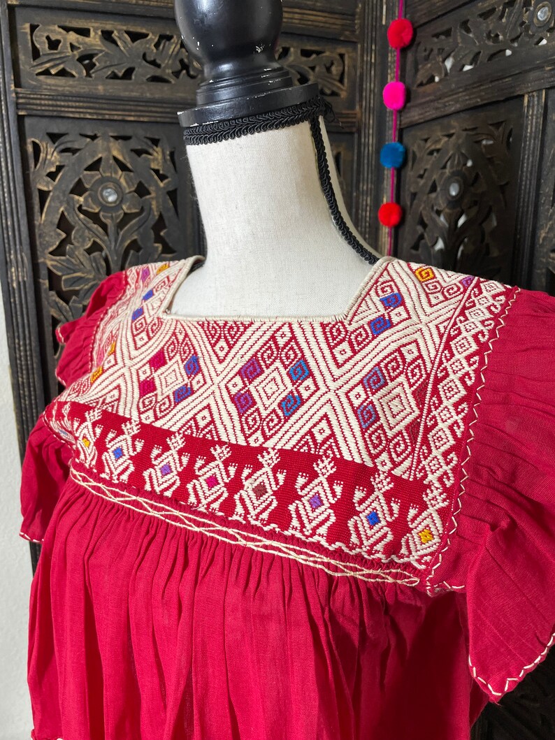 Precious Embroidered Blouse Made in Puebla Mexico Hand - Etsy