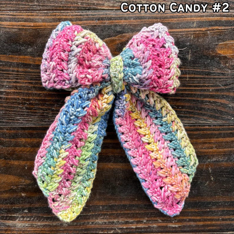 Crochet Hair Bow- Hair Bow, Coquette Bow, Coquette Aesthetic, Handmade ...