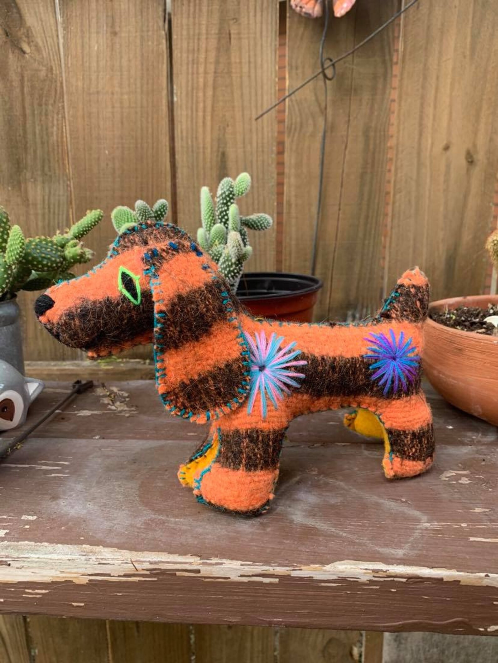 Hand Embroidered Artisanal Stuffed Animals Handmade Stuffed | Etsy