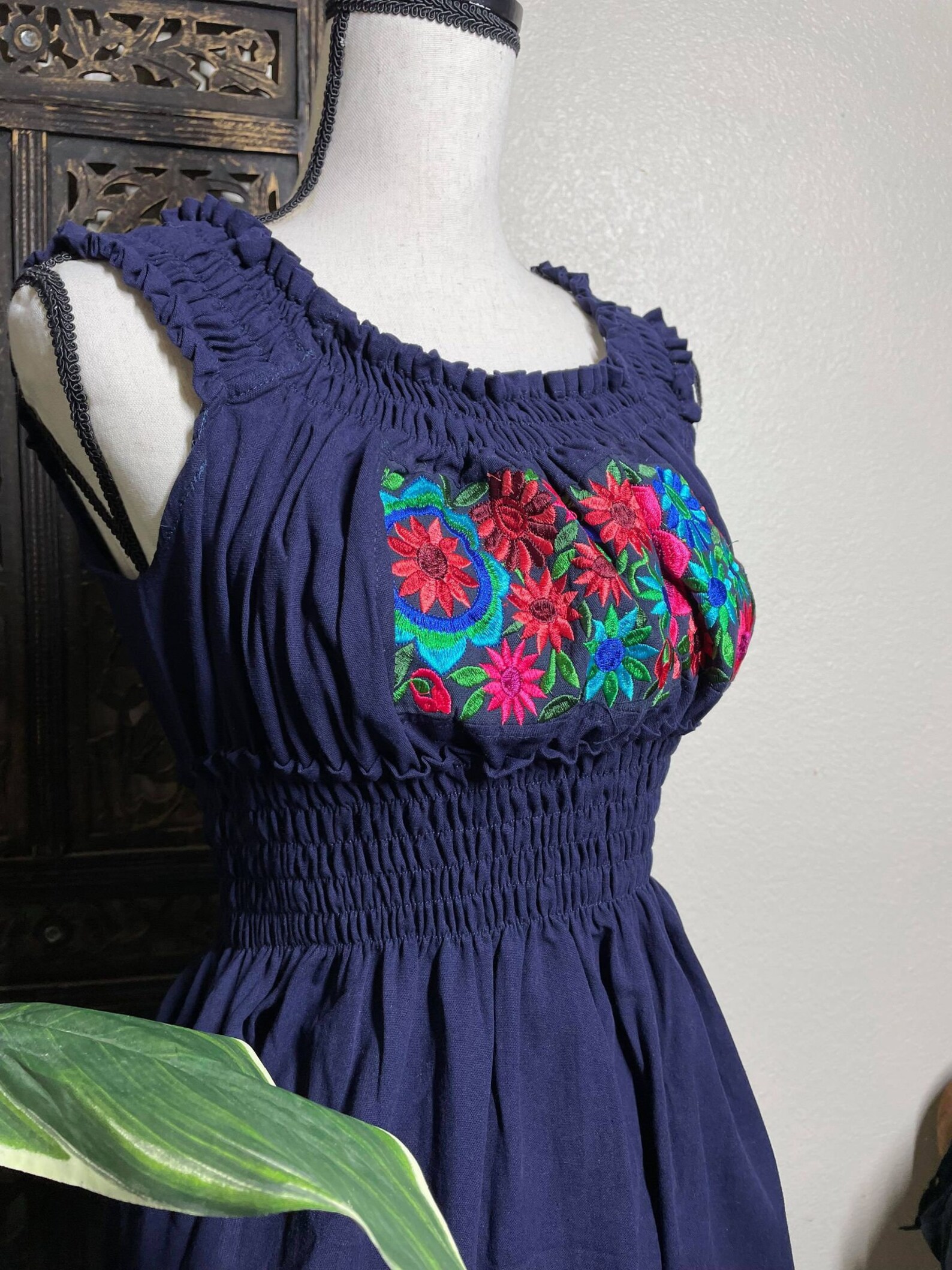 Beautiful Embroidered Sun Dress - Artisanal Embroidered Summer Dress - Etsy