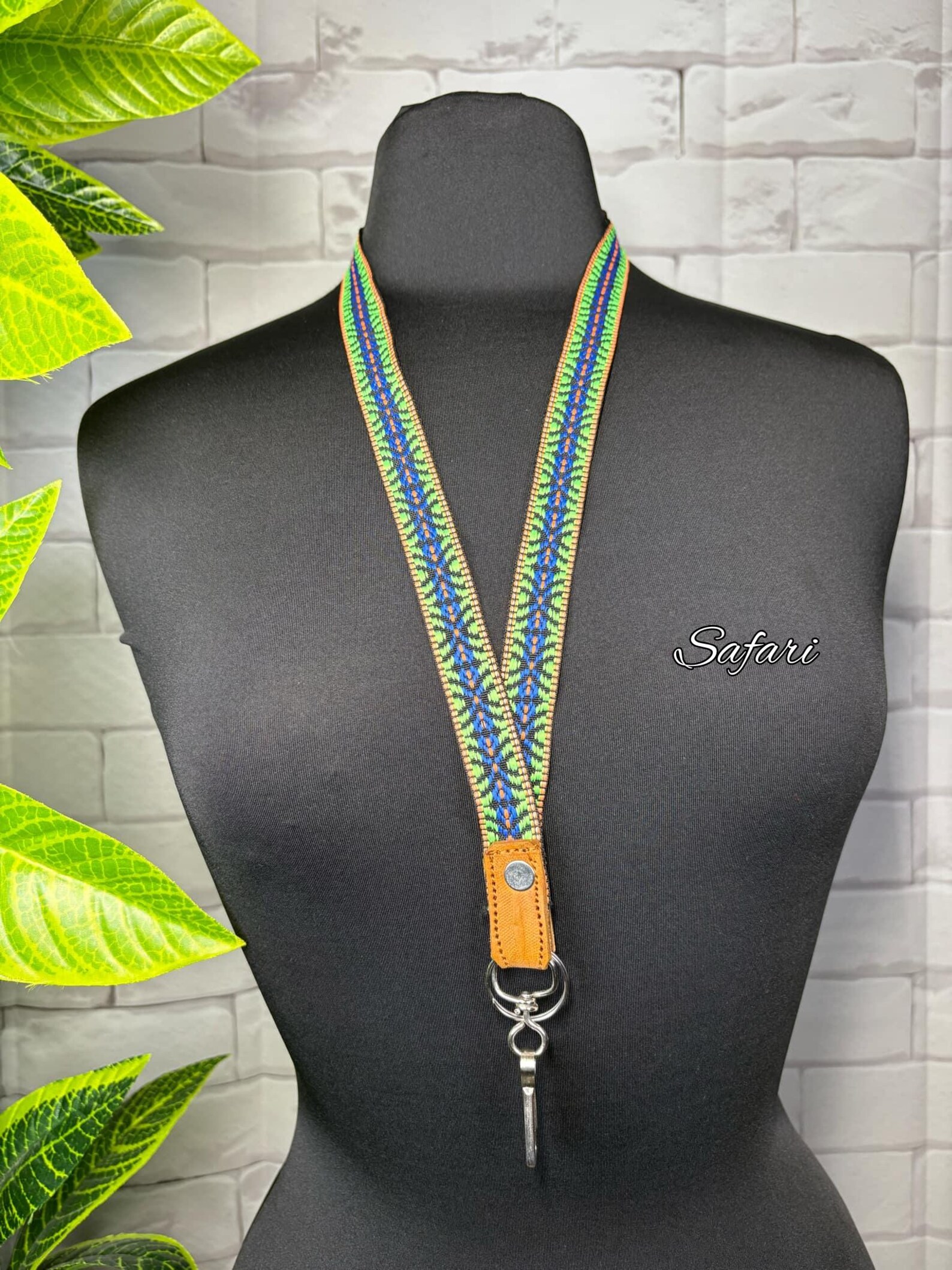 Handmade Thin Geoprint Embroidered Lanyard - Mexican Lanyard ...