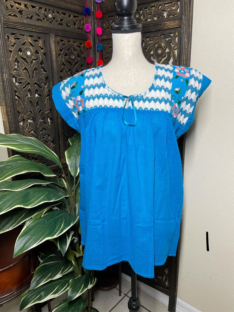 Precious Embroidered Blouse Made in Puebla Mexico Medium - Etsy