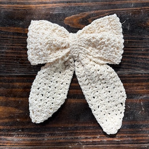 Crochet Hair Bow- Hair Bow, Coquette Bow, Coquette Aesthetic, Handmade ...
