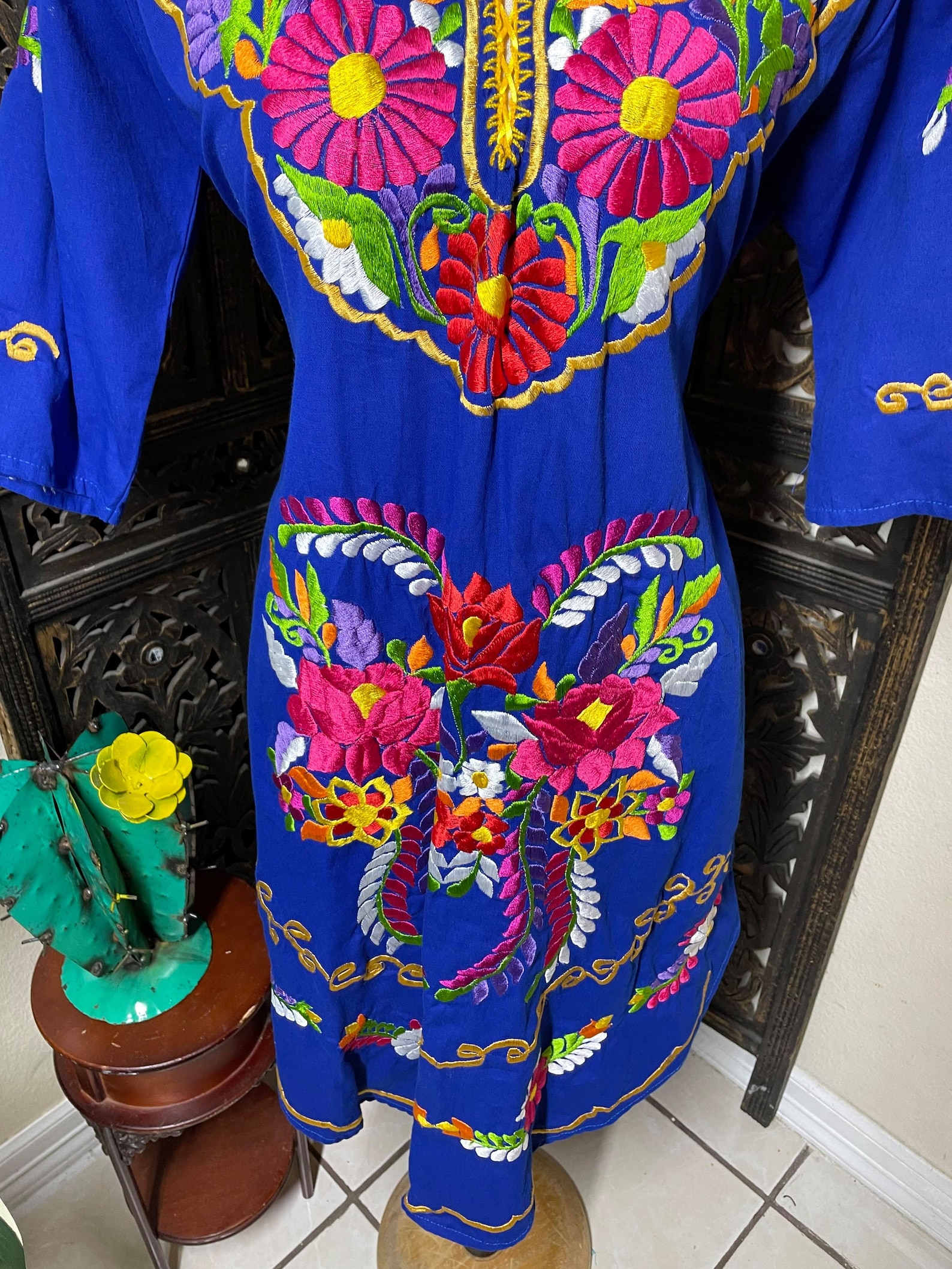 Gorgeous Hand Embroidered Dress Mexican Embroidered Dress - Etsy